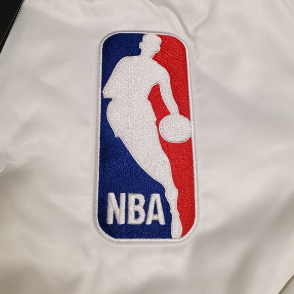 Nike | Jackets & Coats | Mens Nike Sb Nba Satin Bomber Jacket White ...
